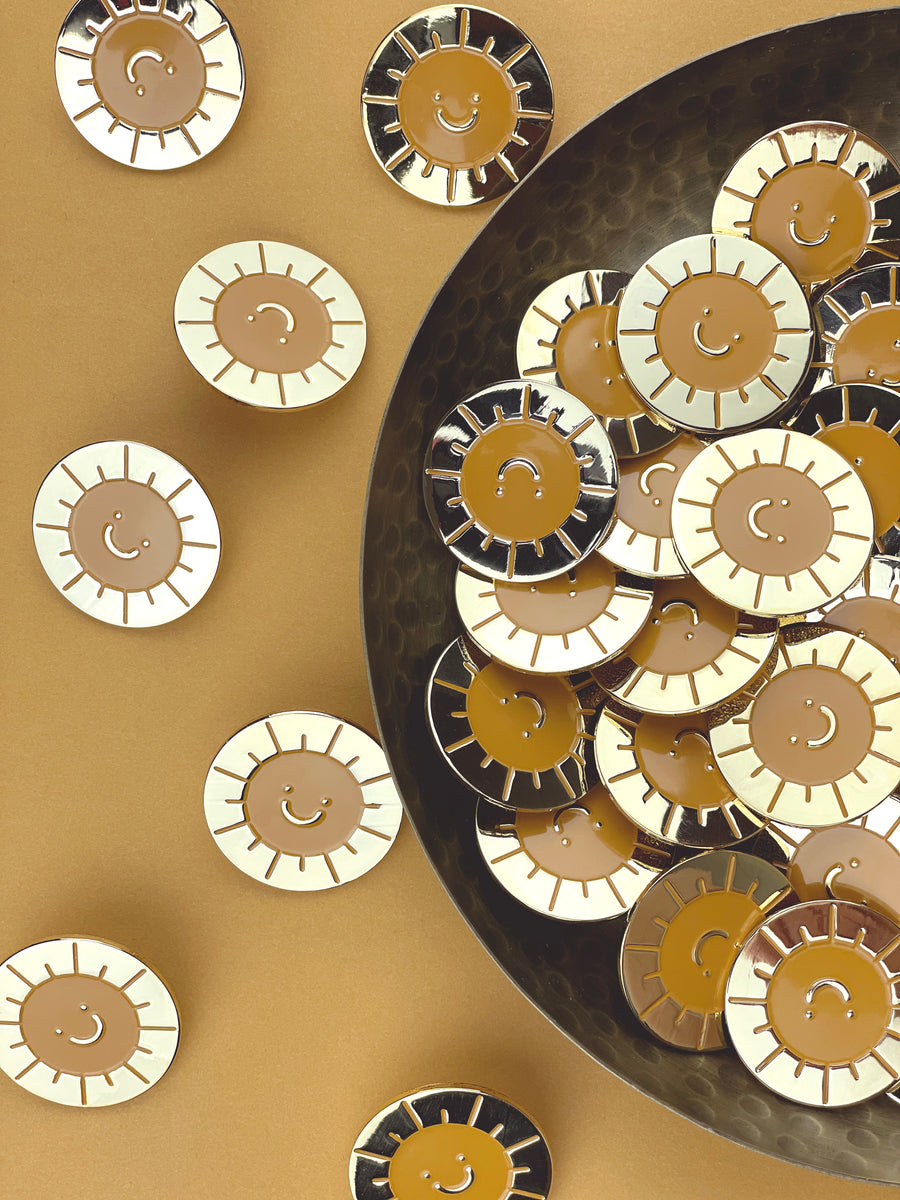 Happy Sun Enamel Pin – Windsor Lane